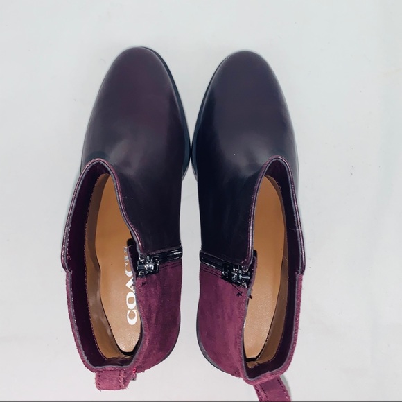 Coach | Shoes | Coach Carmen Plum Suedeleather Bootie | Poshmark
